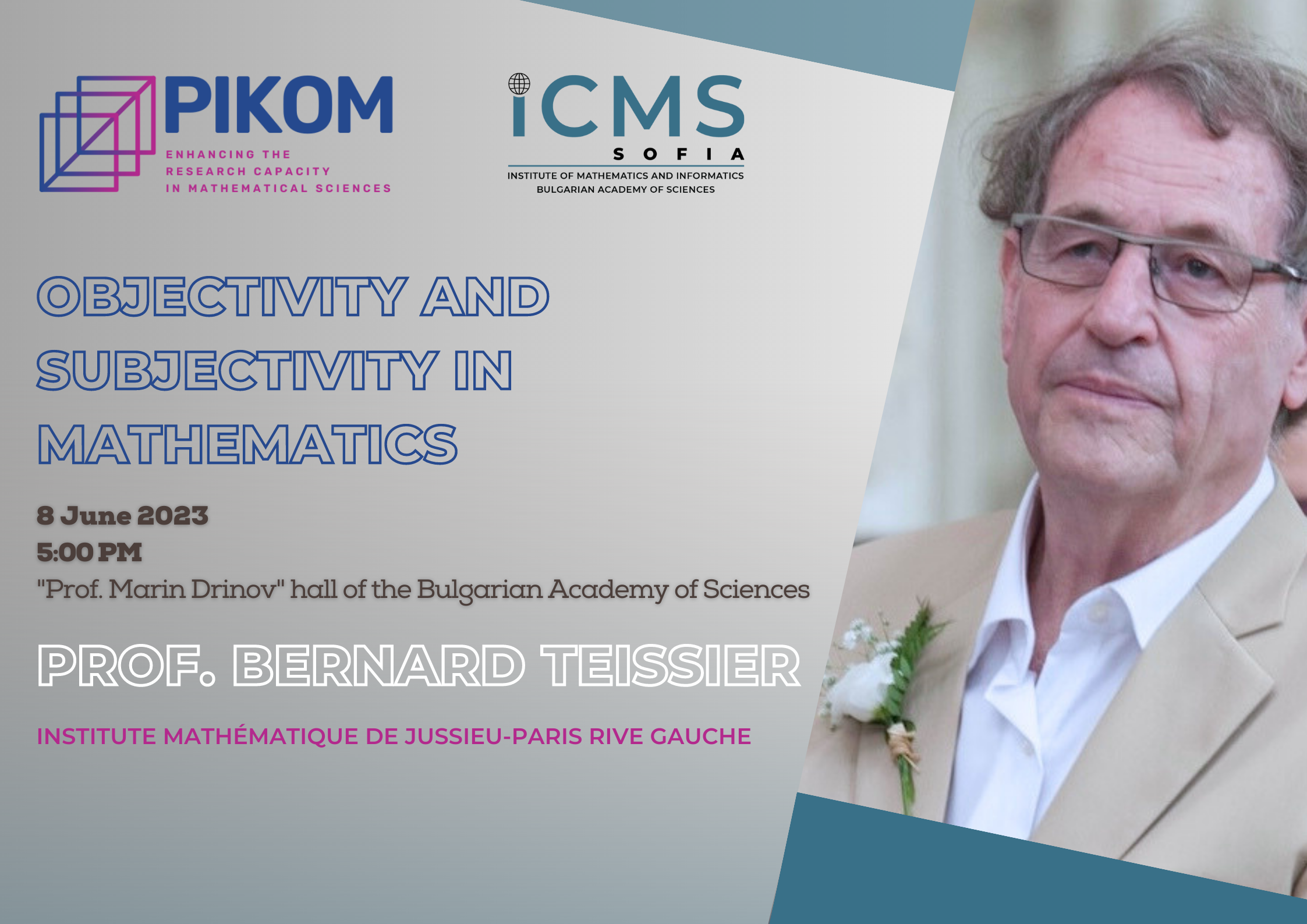 Prof. Bernard Teissier is visiting the International Center for ...